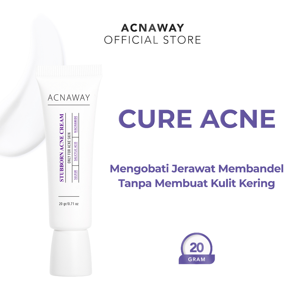 Jual ACNAWAY Stubborn Acne Cream Krim Jerawat Acne Spot Treatment Obat ...