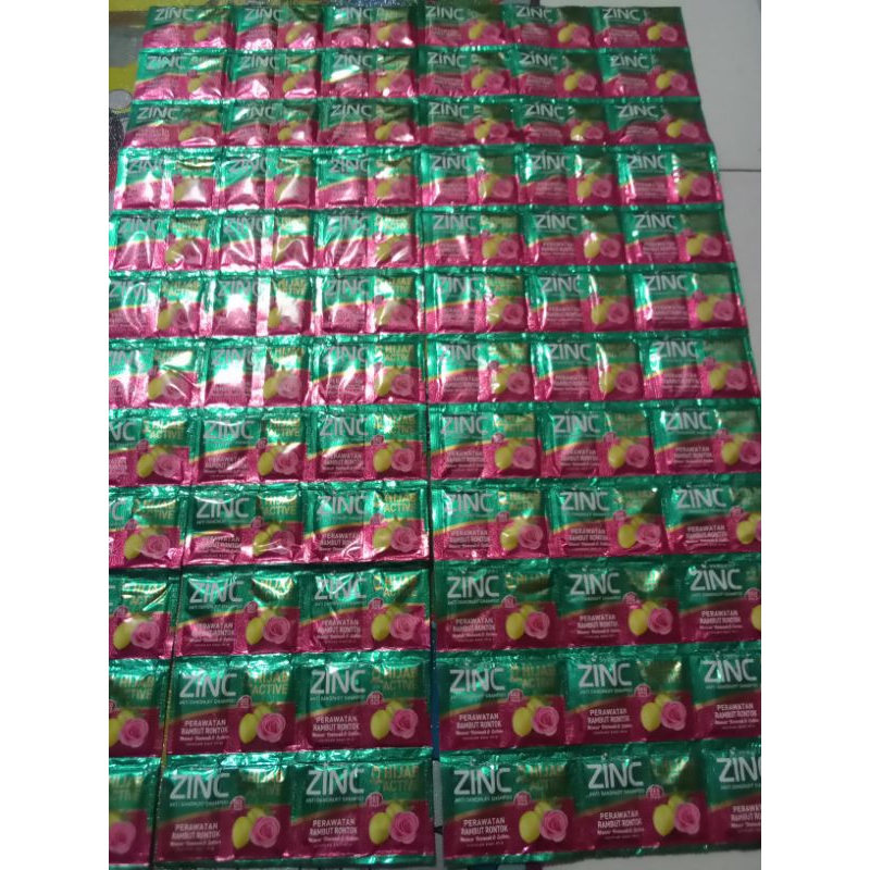 Jual SHAMPO ZINC HIJAB ACTIVE ANTI DANDRUFF SHAMPO 4 RENCENG 48 SACHET ...