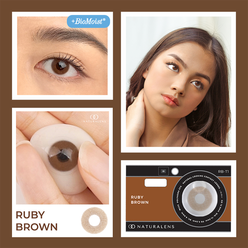 Jual Naturalens Ruby Brown Softlens Biomoist (1PC/SEBELAH) Contact Lens (0 sd -10) / Soft Lens ...