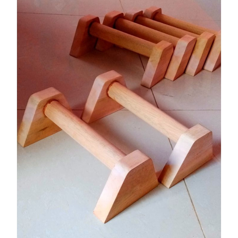 Jual WOODEN PARALLETTES hand stand push up bar | Shopee Indonesia