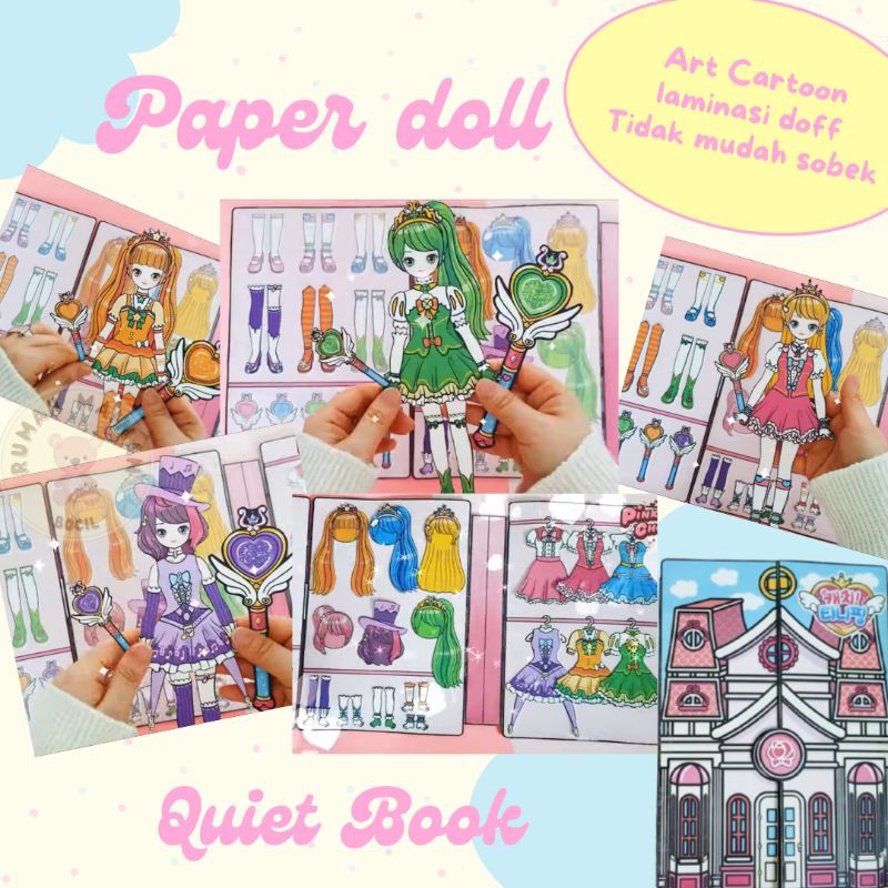 Jual PAPER DOLL QUIET BOOK / BARBIE PAPER DOLL PAPERDOLL DRESS UP / BP ...