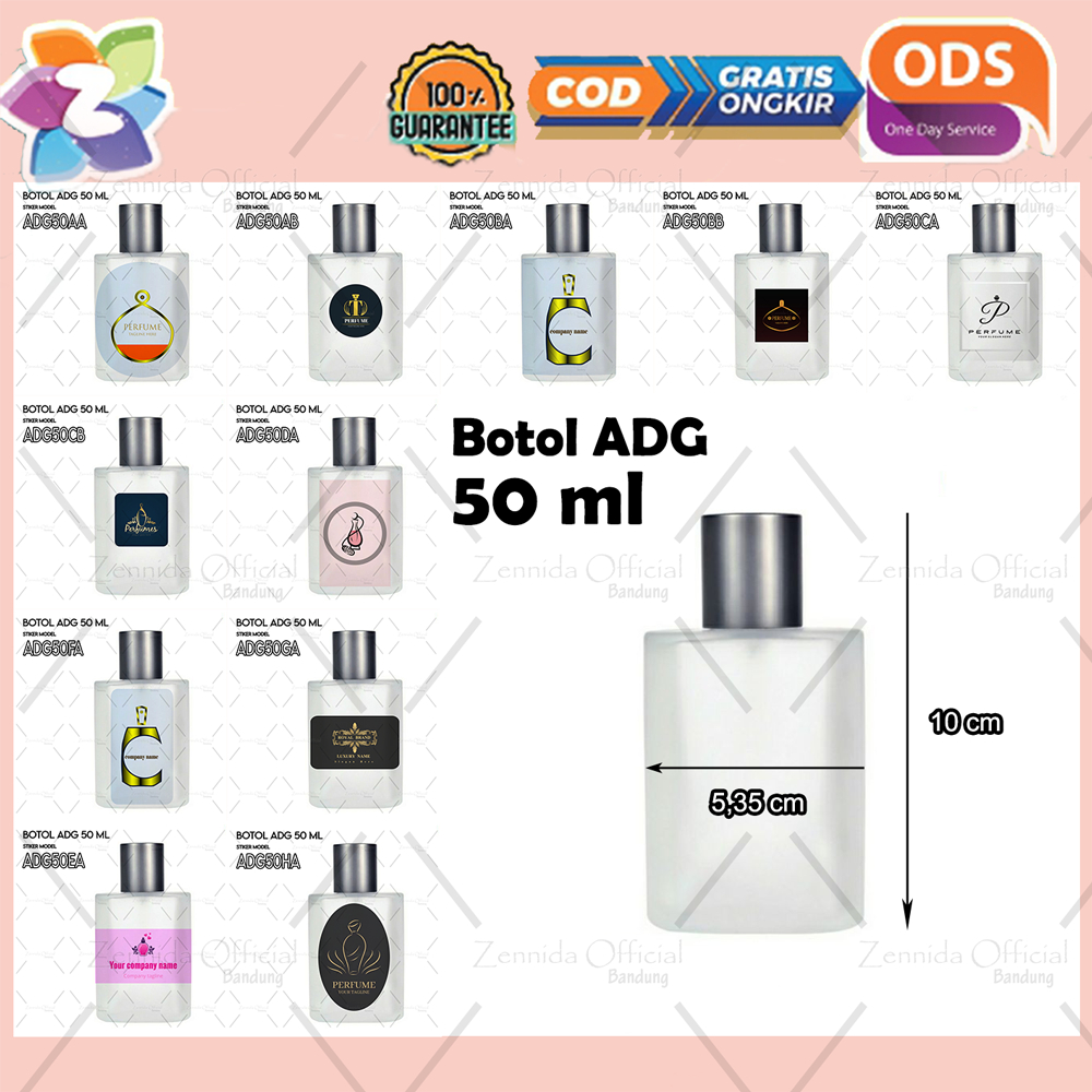 Jual Stiker Botol Parfum ADG 50 ml Parfume Sticker Label Custom Aqua ...