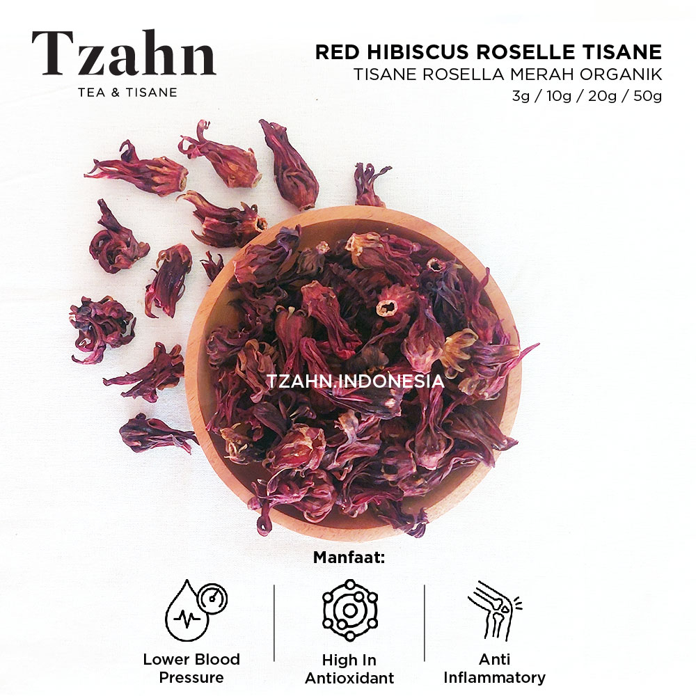 Jual Teh Rosela Merah Organik / Organic Red Hibiscus Roselle Tisane Flower Tea / Teh Bunga ...