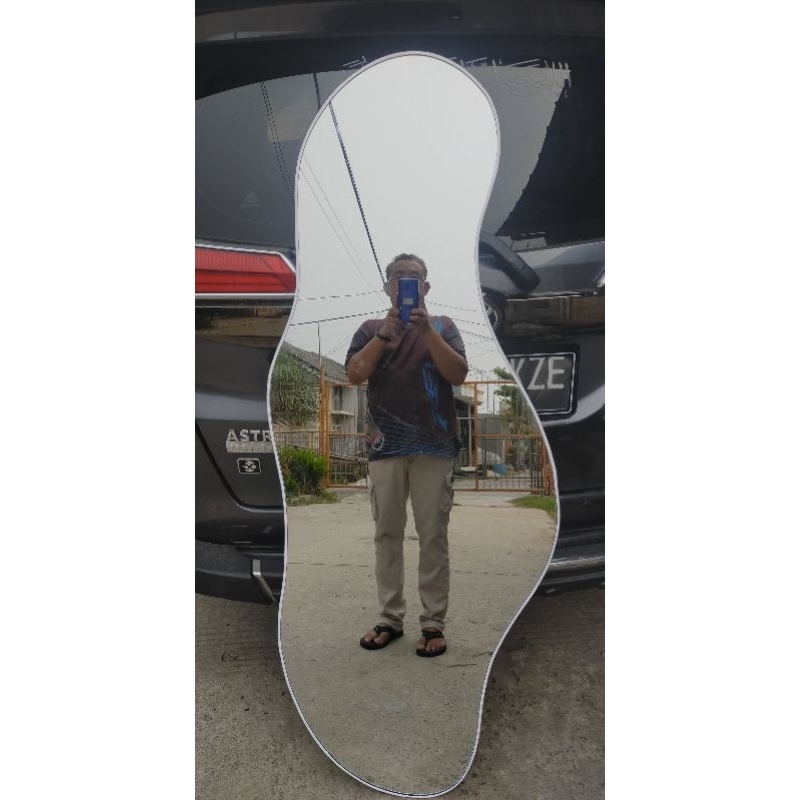 Jual Cermin Full body Besar List Hitam Minimalis Aestetick list hitam ...