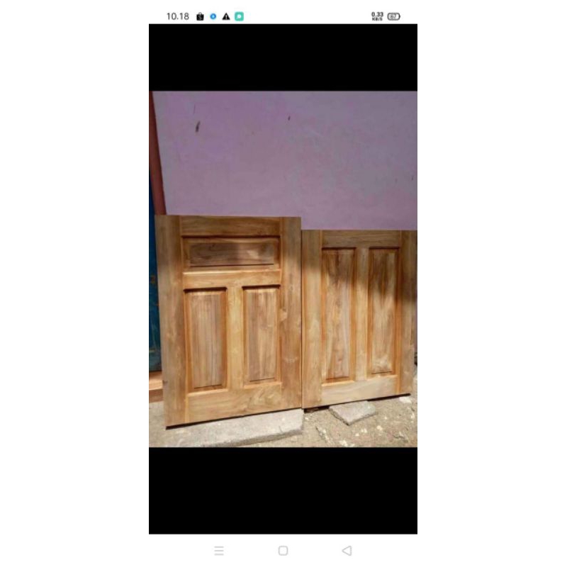 Jual pintu kayu READY STOCK model potong atas bawah pintu dapur via ...
