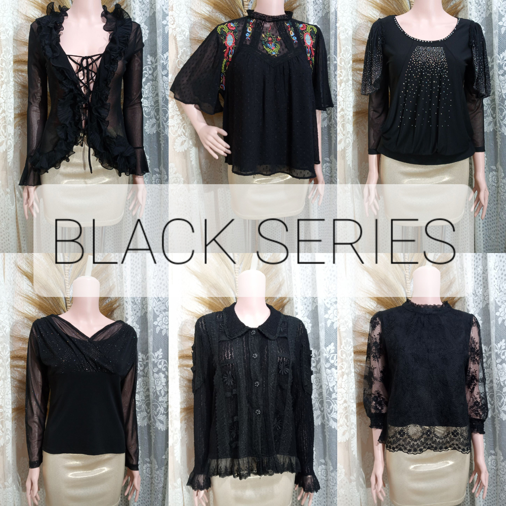 Jual blouse wanita hitam unik korean style vintage elegan UPDATE27-9 ...