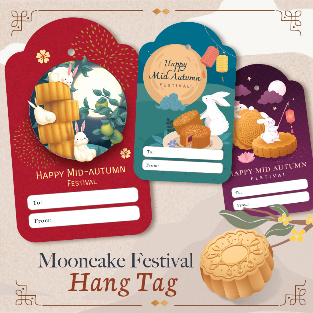Jual [Isi 50] Hang Tag Mooncake Festival/ Hang Tag Mid-Autumn Festival ...