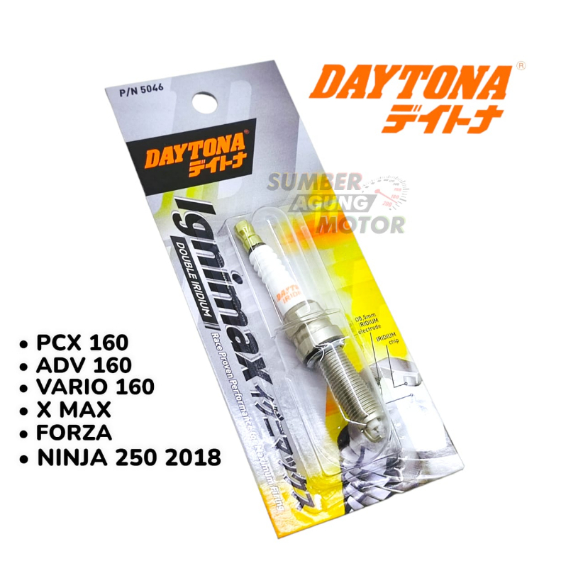 Jual BUSI RACING DAYTONA DOUBLE IRIDIUM 5046 VARIO PCX ADV 160 X MAX FORZA NINJA 2018 ORIGINAL ...