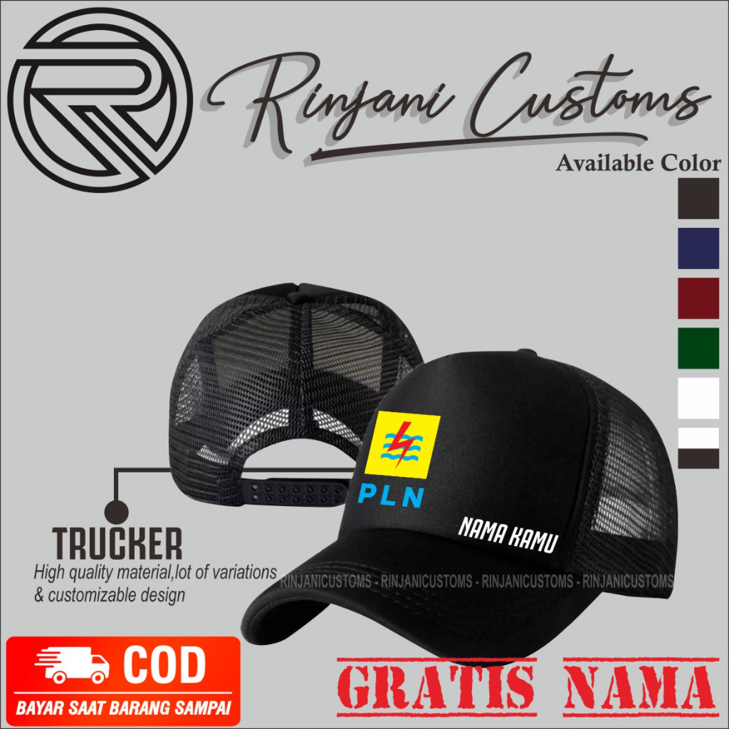 Jual TOPI JARING PLN KEREN GRATIS NAMA - TOPI JARING PT PLN - TOPI ...