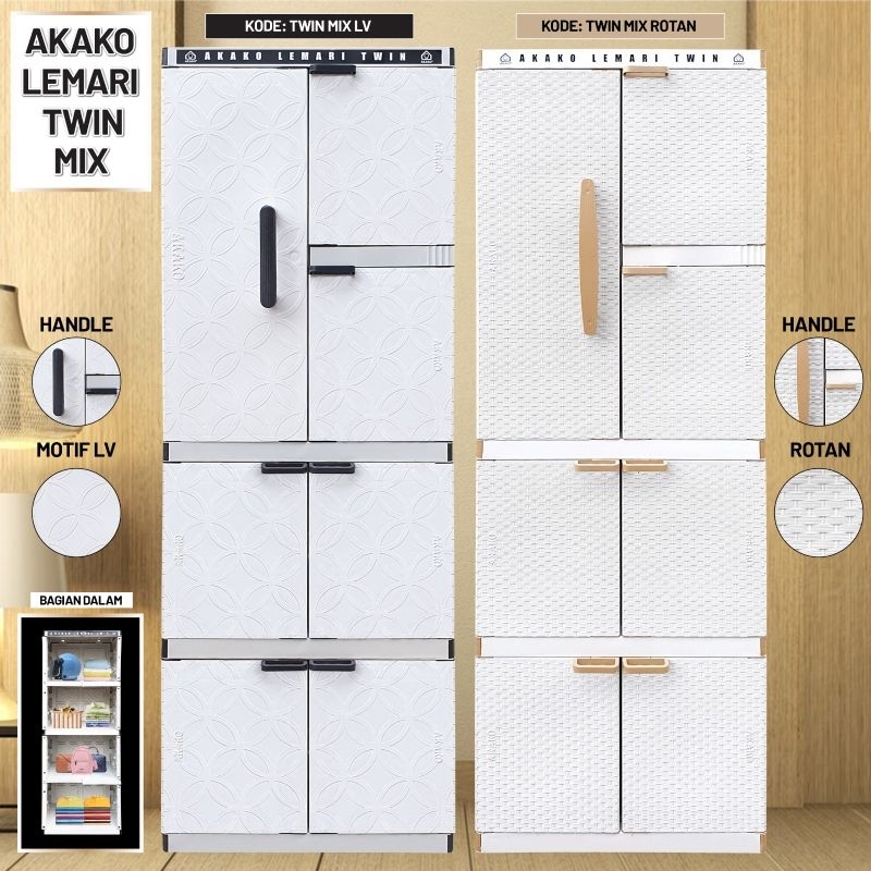 Jual Baru Lemari Anak 2 Pintu Susun 4 Lemaru Baju Pakaian Sebaguna Warna Putih - Akako Mix ...