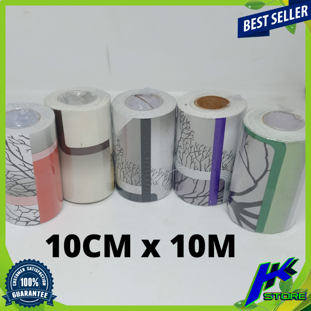 Jual Border List Wallpaper Motif 3D Kotak 10cm x 10m Sticker List ...