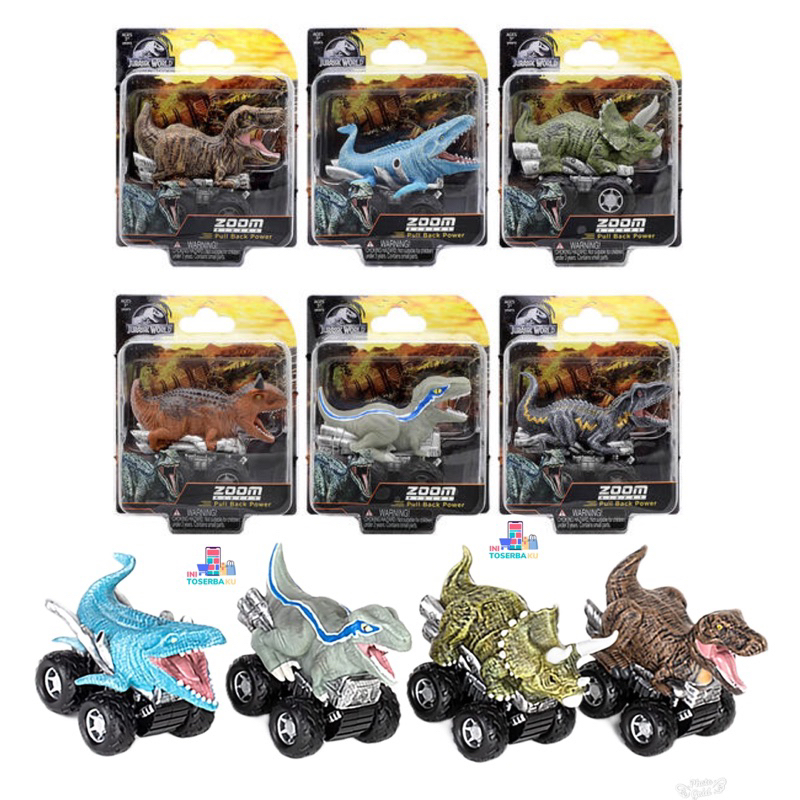 Jual JURASSIC WORLD ZOOM RIDER PULL BACK POWER DINOSOUR / MAINAN ANAK ...