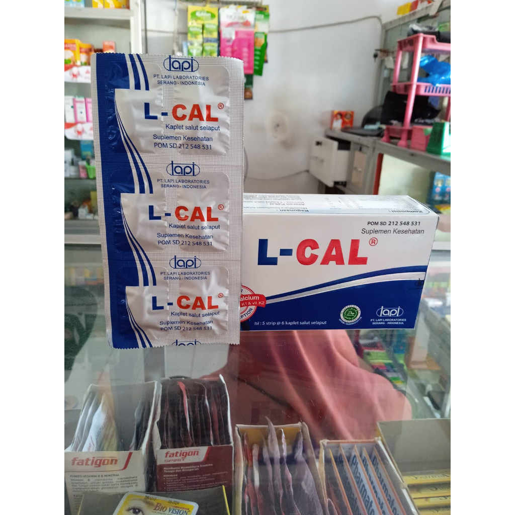 Jual L-CAL KAPLET 1 STRIP @6 KAPLET | CALCIUM & VIT D3 - ED 08/2026 ...