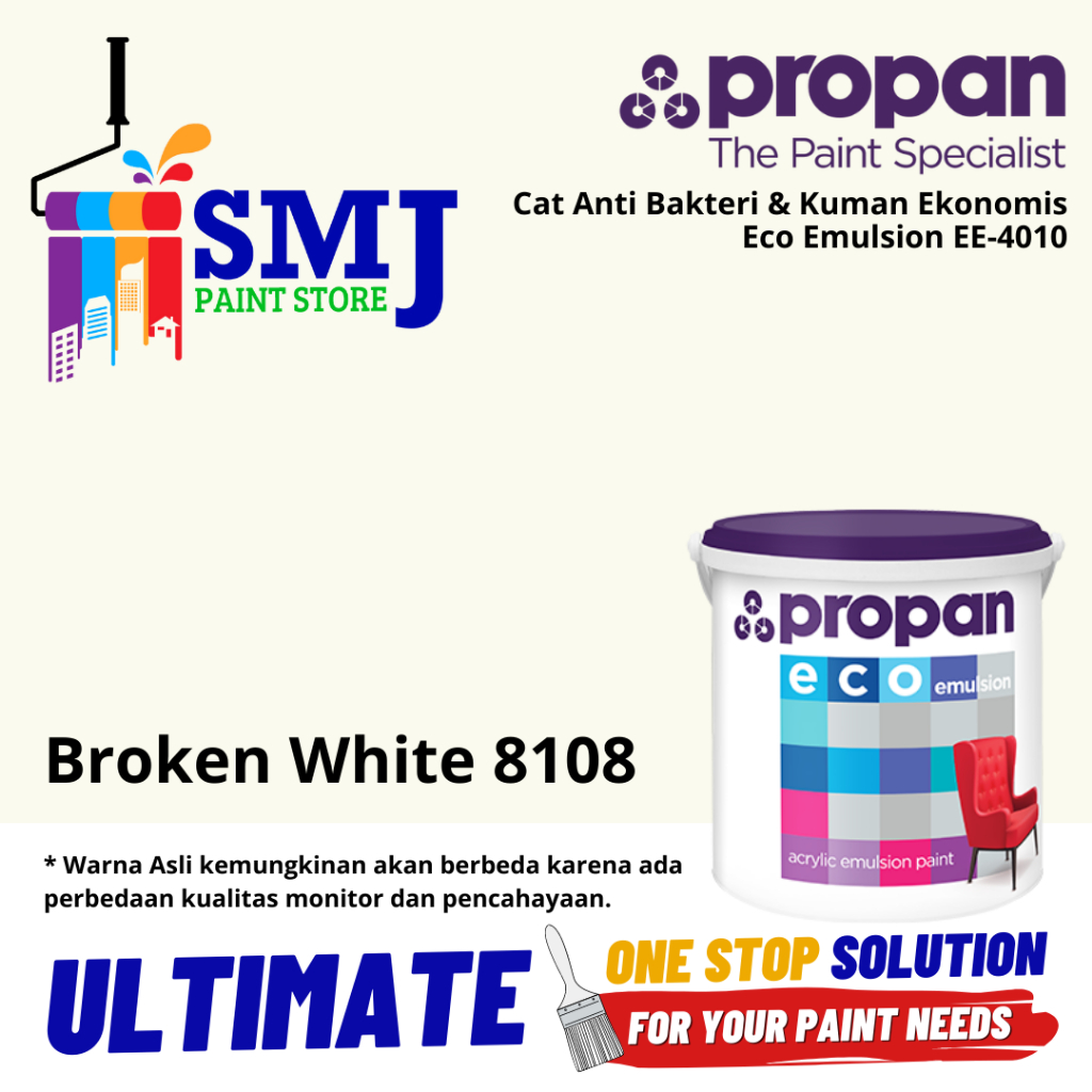 Jual Cat Tembok Interior Propan ECO EMULSION EE-4010 Broken White 8108 ...