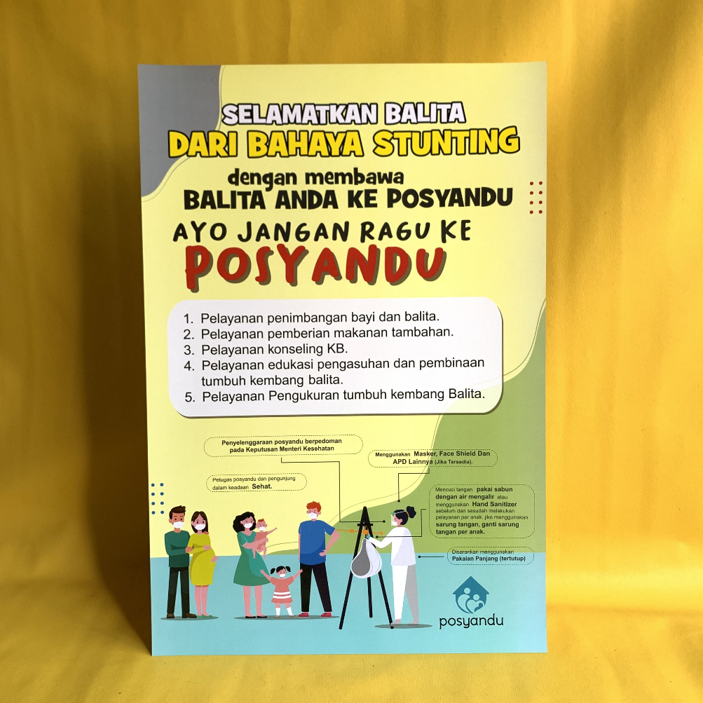 Jual Poster Posyandu | Poster Selamatkan Balita Dari Stunting | Jangan ...