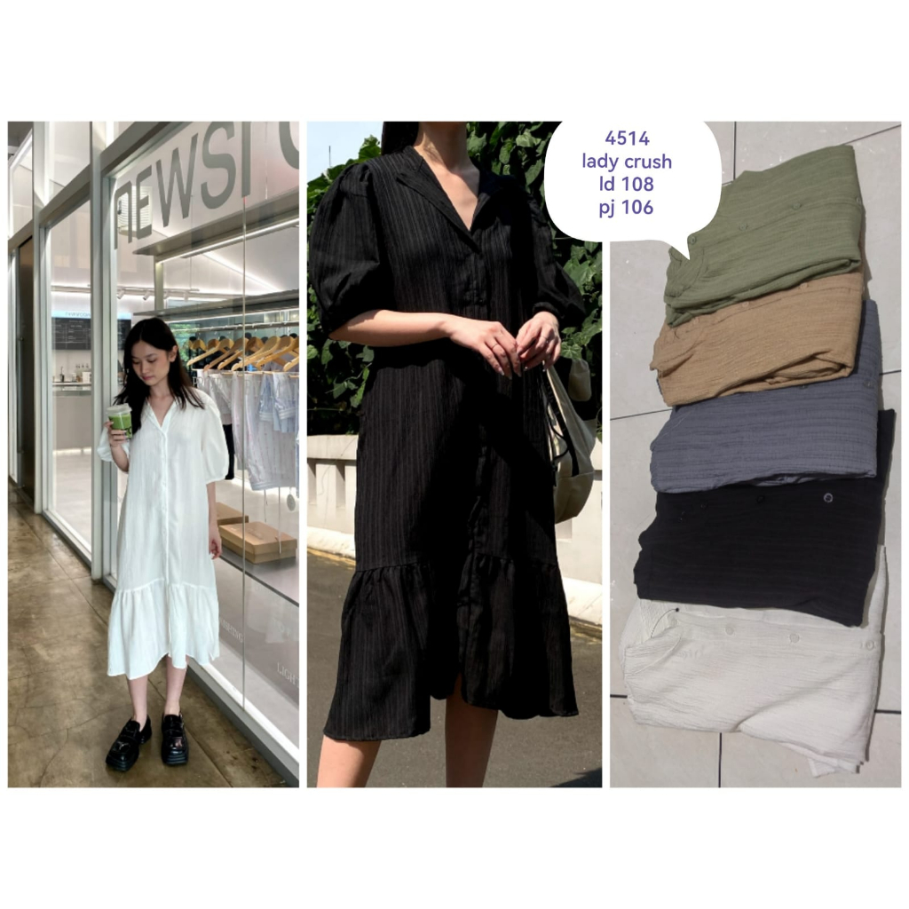 Jual Isue Dress | Midi Dress | Busui Bumil Frendly | Korean Style-4514 ...