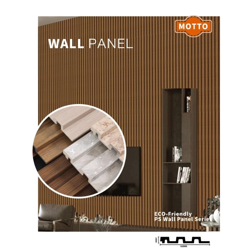 Jual Motto Wallpanel Eco-Friendly PS Wall Panel Series Lebar: 20 mm ...