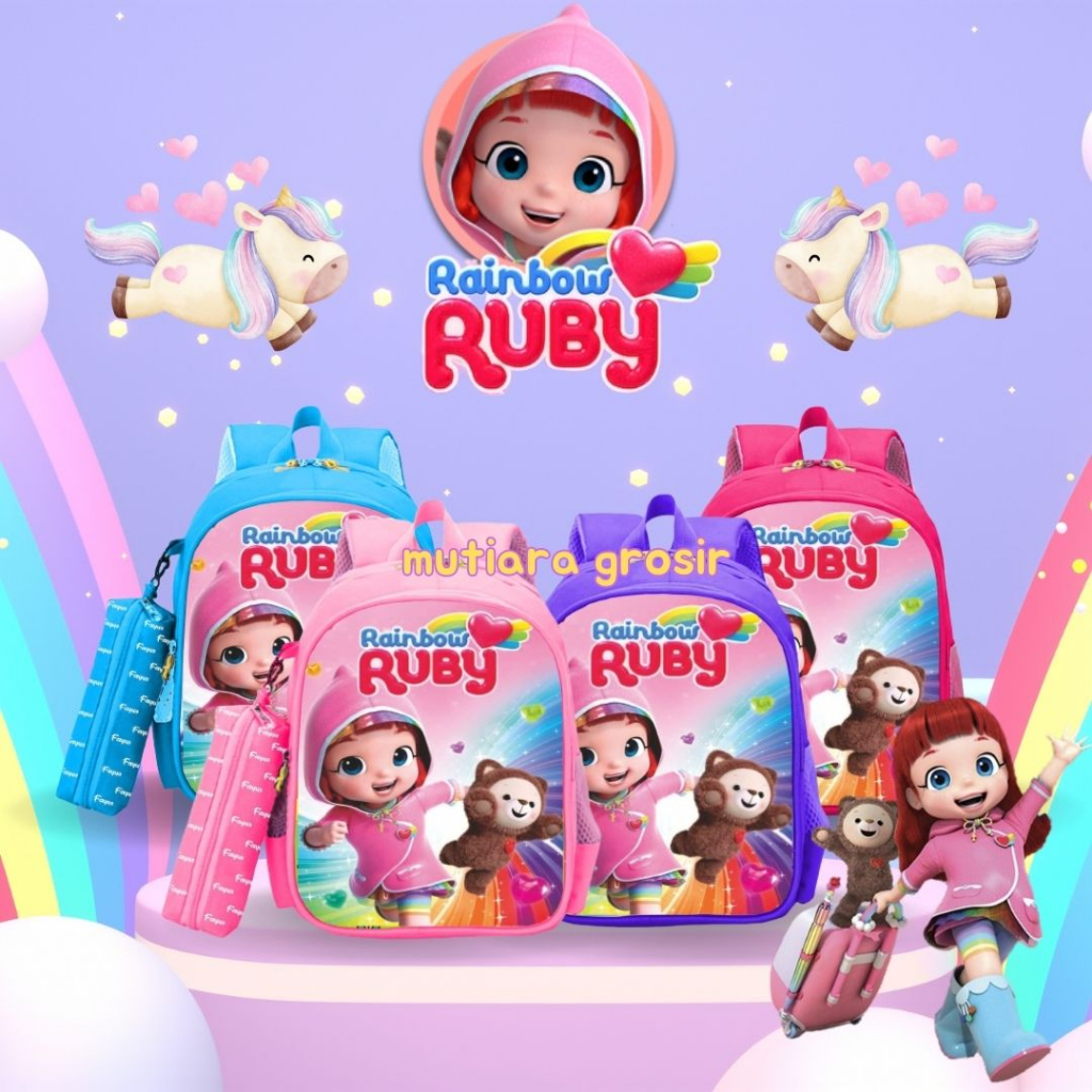 Jual Tas Ransel anak sekolah perempuan PAUD TK SD terbaru 2022 RAINBOW RUBY bisa bayar ditempat ...