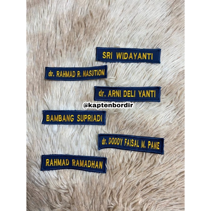 Jual Patch logo nama, Badge nama, Emblem nama, Bordir Nama Satu Tingkat ...