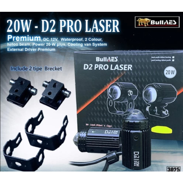Jual Laser Lampu Tembak D2 Laser 20 Watt PRO Laser Output merk BULLAES ...