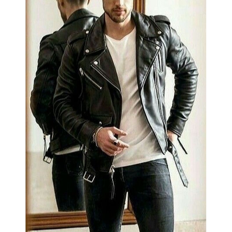 Jual Jaket Pria Rocker Tampil Keren | Shopee Indonesia