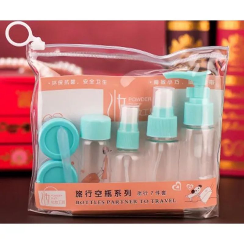 Jual Botol Kosmetik Travel Set Sabun Cair Spray Pump Free Pouch ...