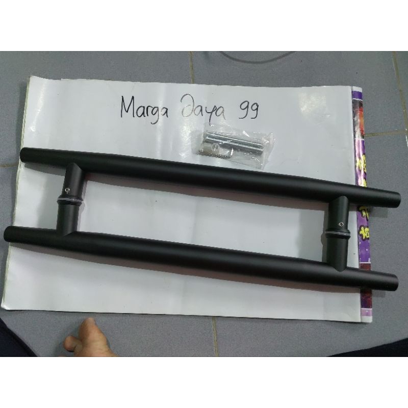 Jual Pull Handle Stainless Knokk 50 cm Baut Tembus HITAM / Handle Pintu ...