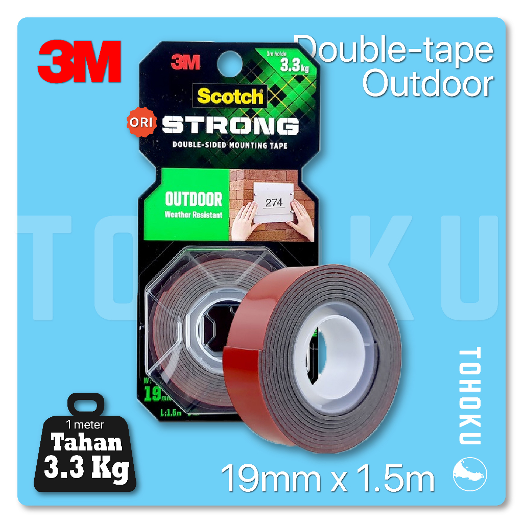 Jual 3M Scotch Perekat Isolasi Outdoor Mounting Tape 411-S19 19 MM X 1.5 M / 1 Pc | Shopee Indonesia