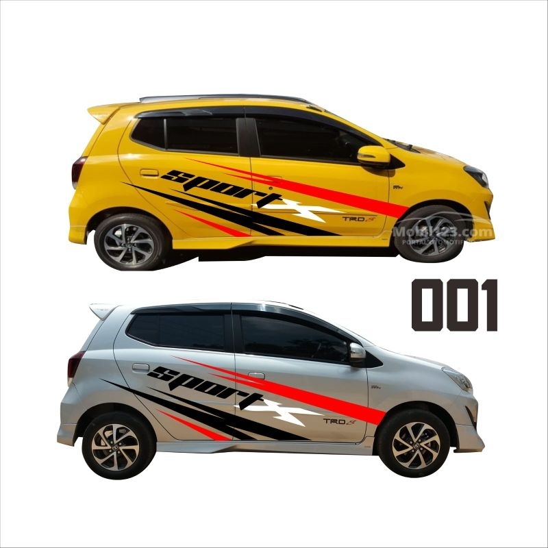 Jual STIKER MOBIL AGYA AYLA BRIO CUTTING STICKER | Shopee Indonesia