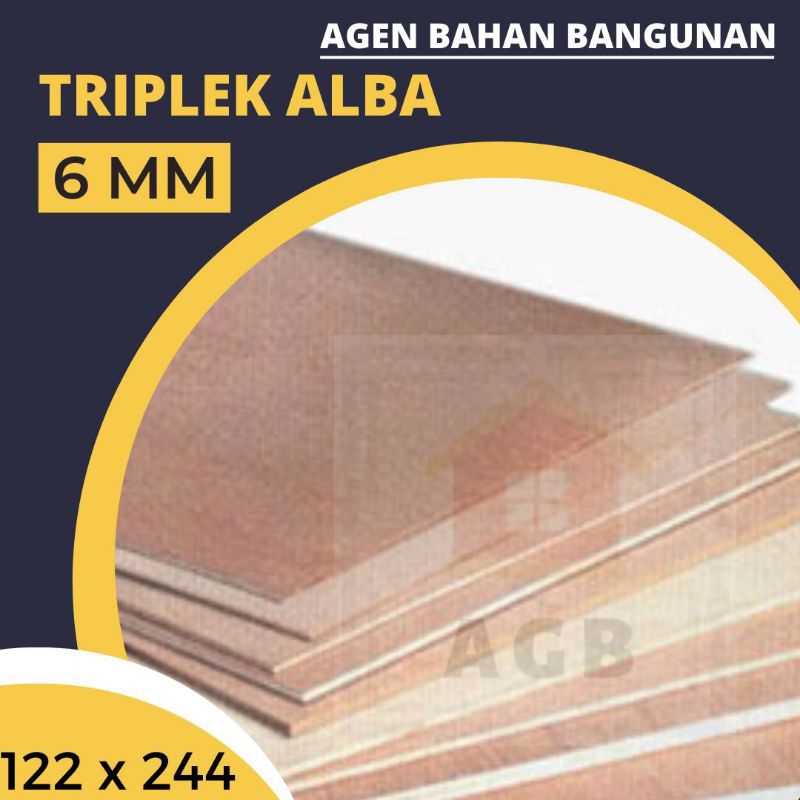 Jual Triplek 6 mm Alba Ukuran 122 x 244 / Plywood 6 mm Alba Ukuran 122 ...