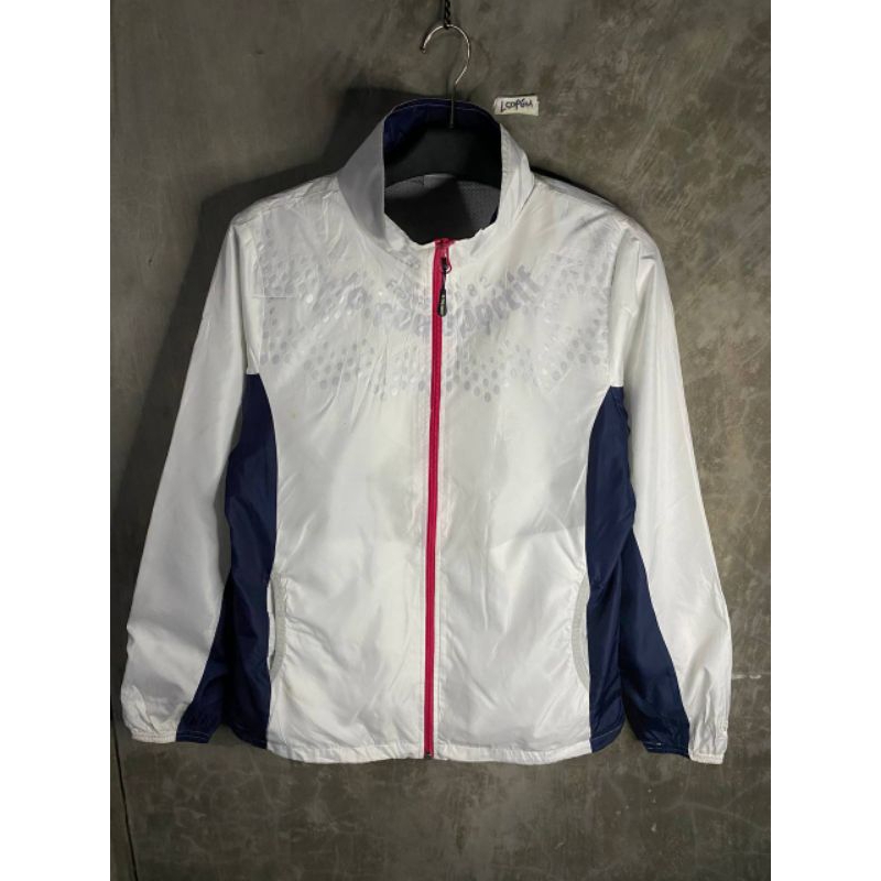 Jual SECOND JAKET OUTDOOR BRAND LECAF DALAM JARING WARNA PUTIH NAVY ...