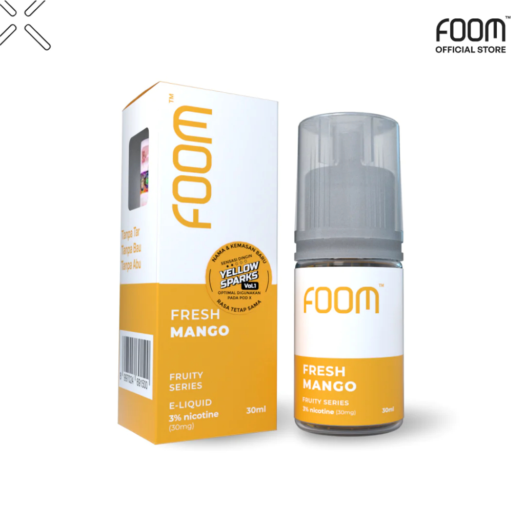 Jual Liquid Foom Fruity Series V1 / V2 Salt Nic 30MG 30ML - Foom Fresh ...