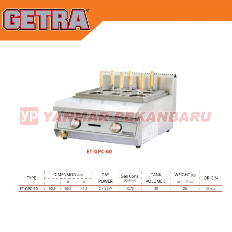 Jual Mesin Rebus Mie / Gas Noodle Cooker GETRA ET-GPC-60 | Shopee Indonesia