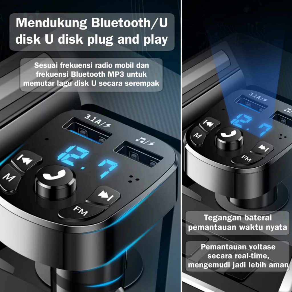 Jual USB Bluetooth Mobil / FM Transmitter Mobil / Car Bluetooth ...