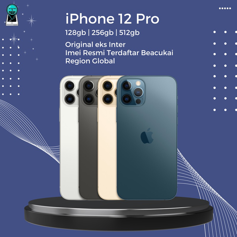 Jual HANDPHONE IP 12 PRO 128GB 256GB 512GB SECOND ORIGINAL FULLSET EX ...