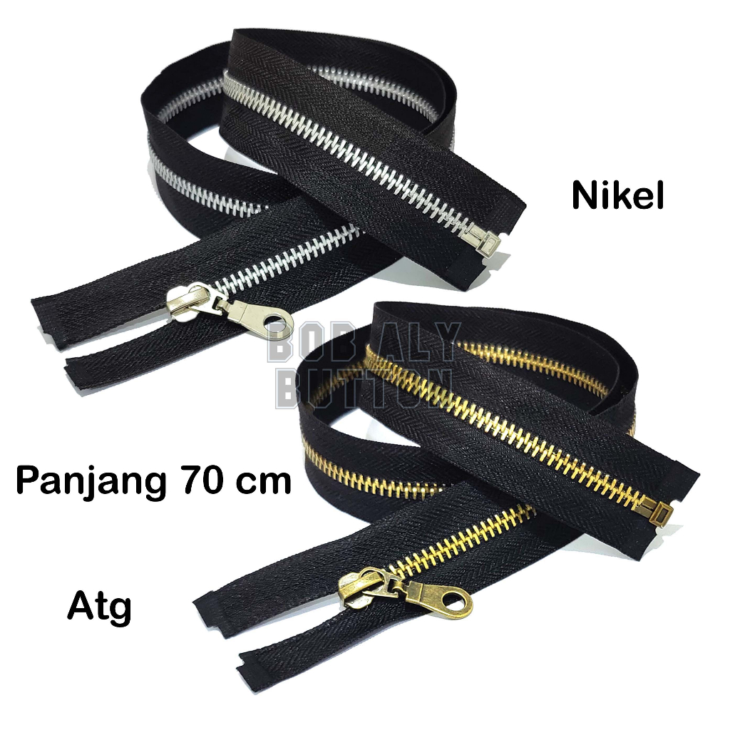 Jual Rit Sleting Jaket Aluminium Panjang 70 cm Open End | Shopee Indonesia