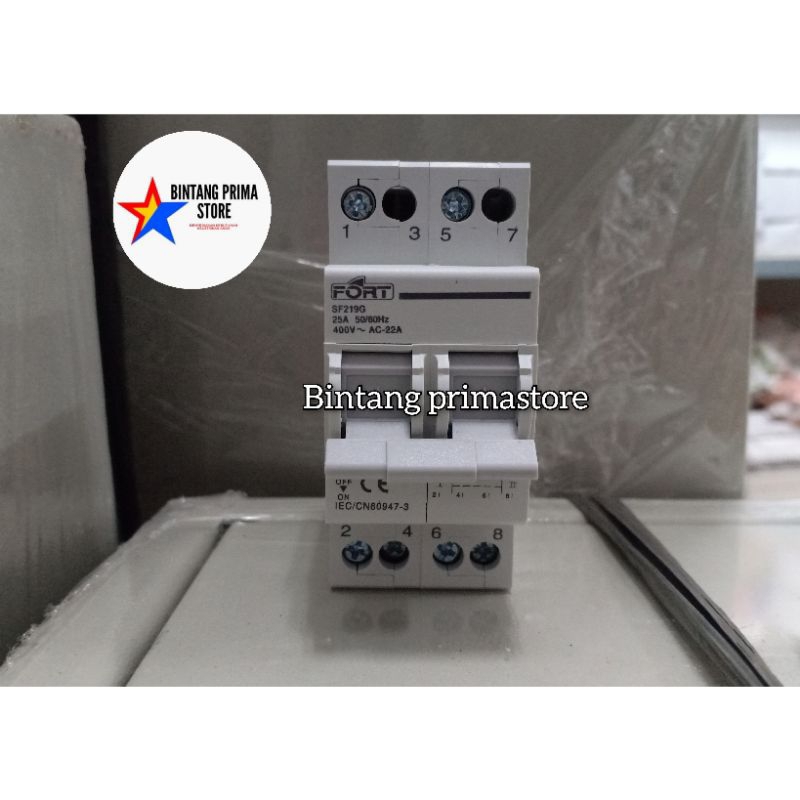 Jual Din Rail Change Over Switch COS Model MCB SF219G 2P 25A,32A,40A ...