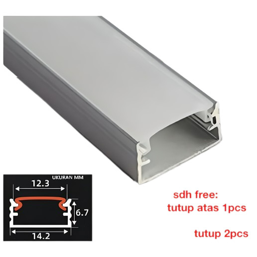 Jual Pelindung Lampu Strip LED 1 Meter/Strip Light Trough/Cover Lampu ...