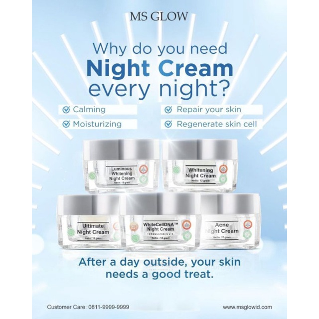 Jual Night Cream MS Glow | Shopee Indonesia