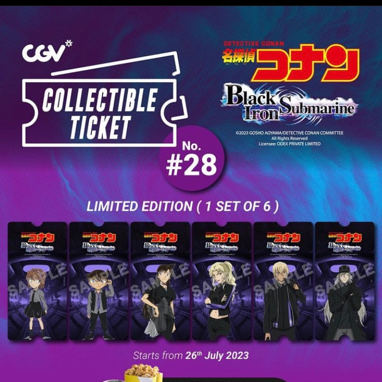 Jual Detective Conan: Black Iron Submarine x CGV Official Collectible Ticket Set | Shopee Indonesia