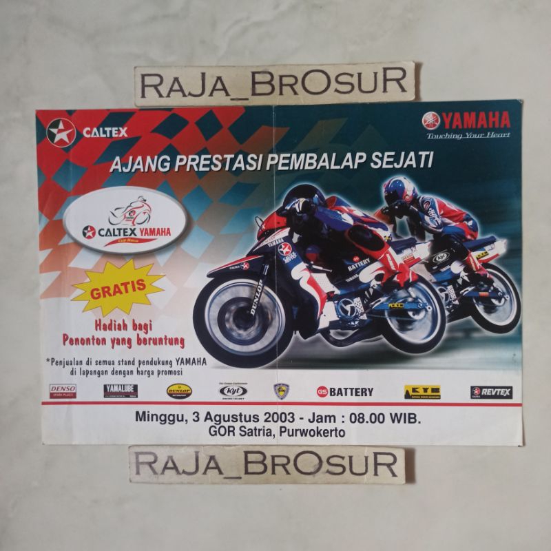 Jual Poster brosur katalog iklan flyer jadul lawas Yamaha F1ZR Force 1ZR Caltex Special Edition ...