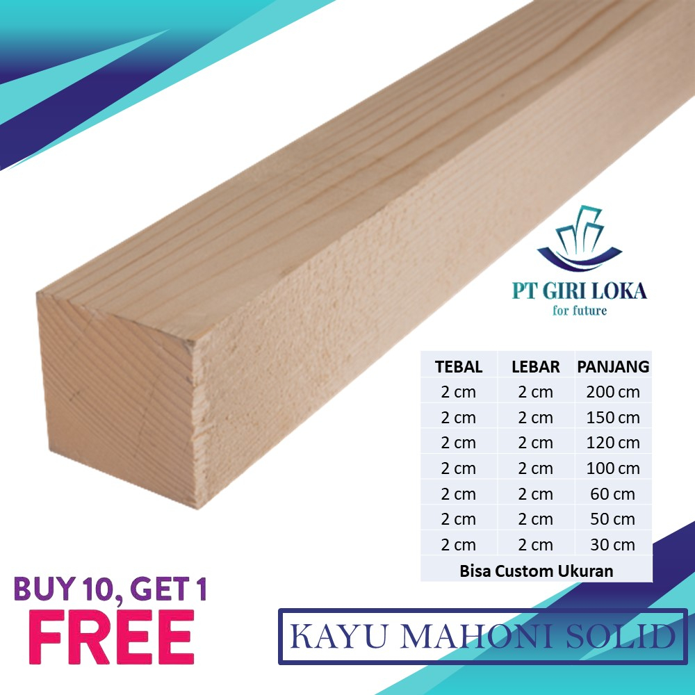 Jual Kayu Reng List Stick Mahoni ukuran 1x1 2x2 Untuk Prakarya | Shopee ...