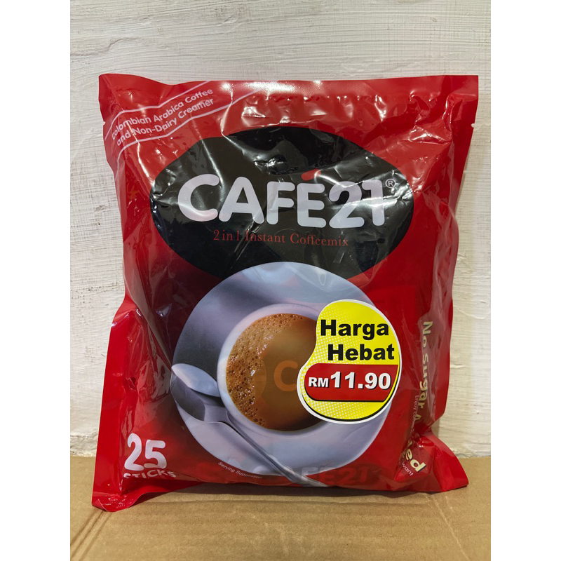 Jual cafe21 no sugar instant coffeemix cafe 21 25sachet | Shopee Indonesia