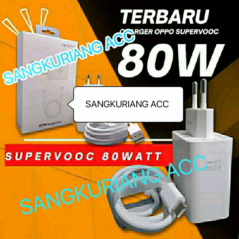 Jual New Charger 100%Ori OPPO 80W Super VOOC Fast Charging Sport Untuk ...