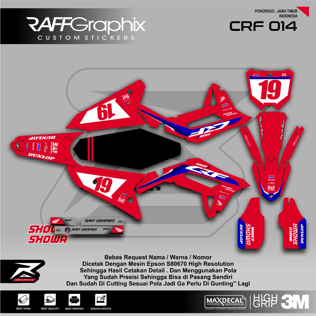 Jual DECAL CRF 150 BODY CRF 450 /DECAL CRF BOY 450 NEW /DECAL CRF 450 ...