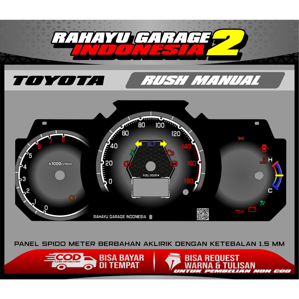 Jual papan speedometer custom toyota rush panel spido meter custom ...
