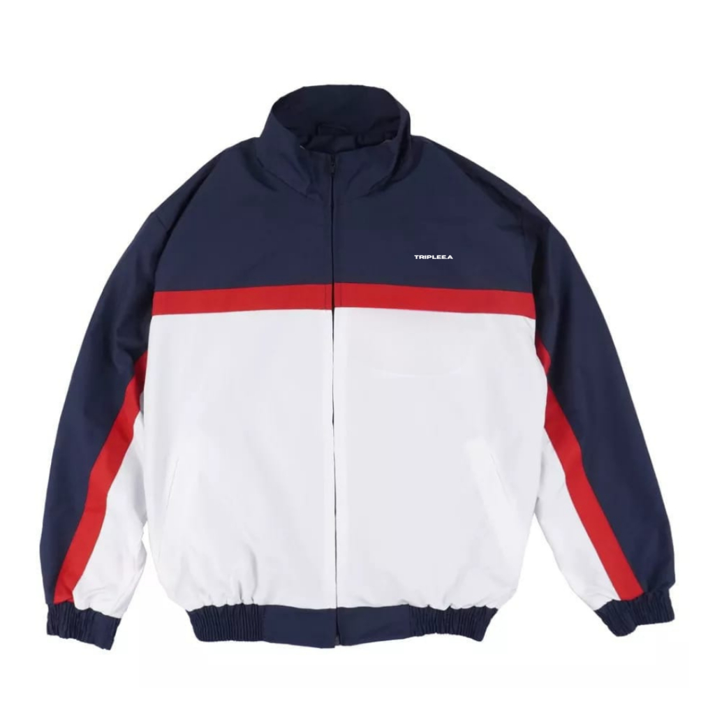 Jual Triplee a - Jaket Varsity colorblock pria wanita Windbreaker ...