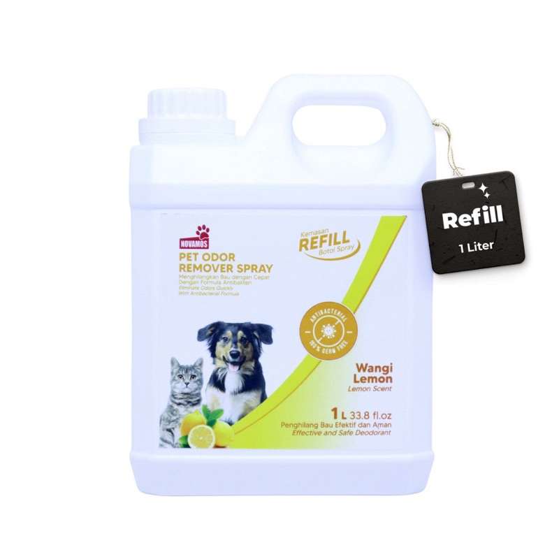 Jual REFFI NOVAMOS LEMON penghilang bau pup anabul kemasan 1 liter ...