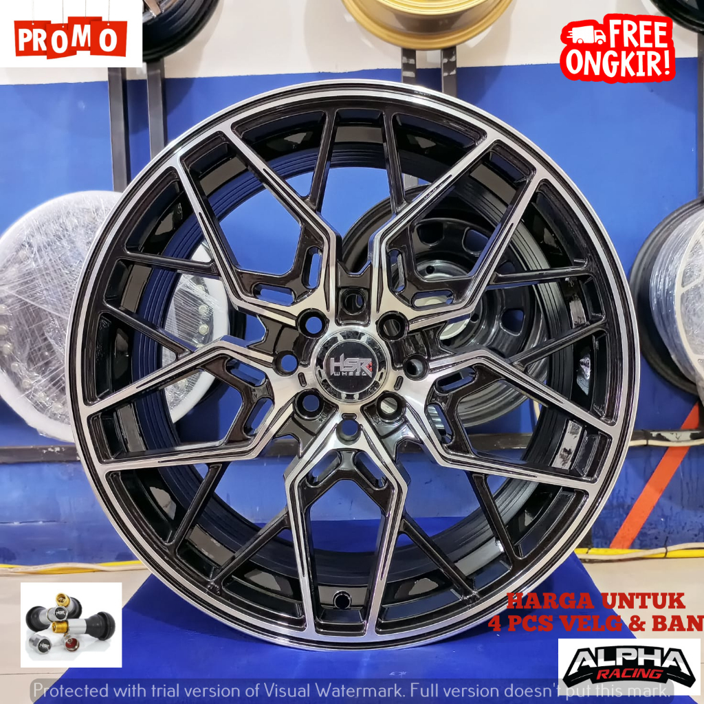 Jual Velg Racing HSR RING 17 Lebar 7,5 PCD 4X100-114,3 Warna Two Tone | Shopee Indonesia
