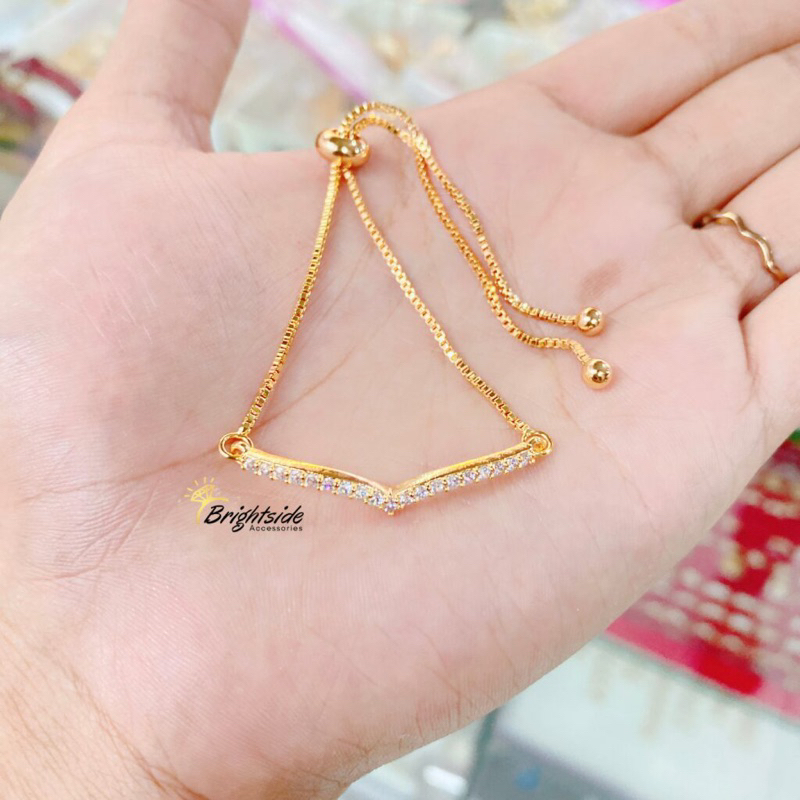 Jual Gelang Tangan Serut Fuji Lapis Emas Permata Viral Trend Elegan ...